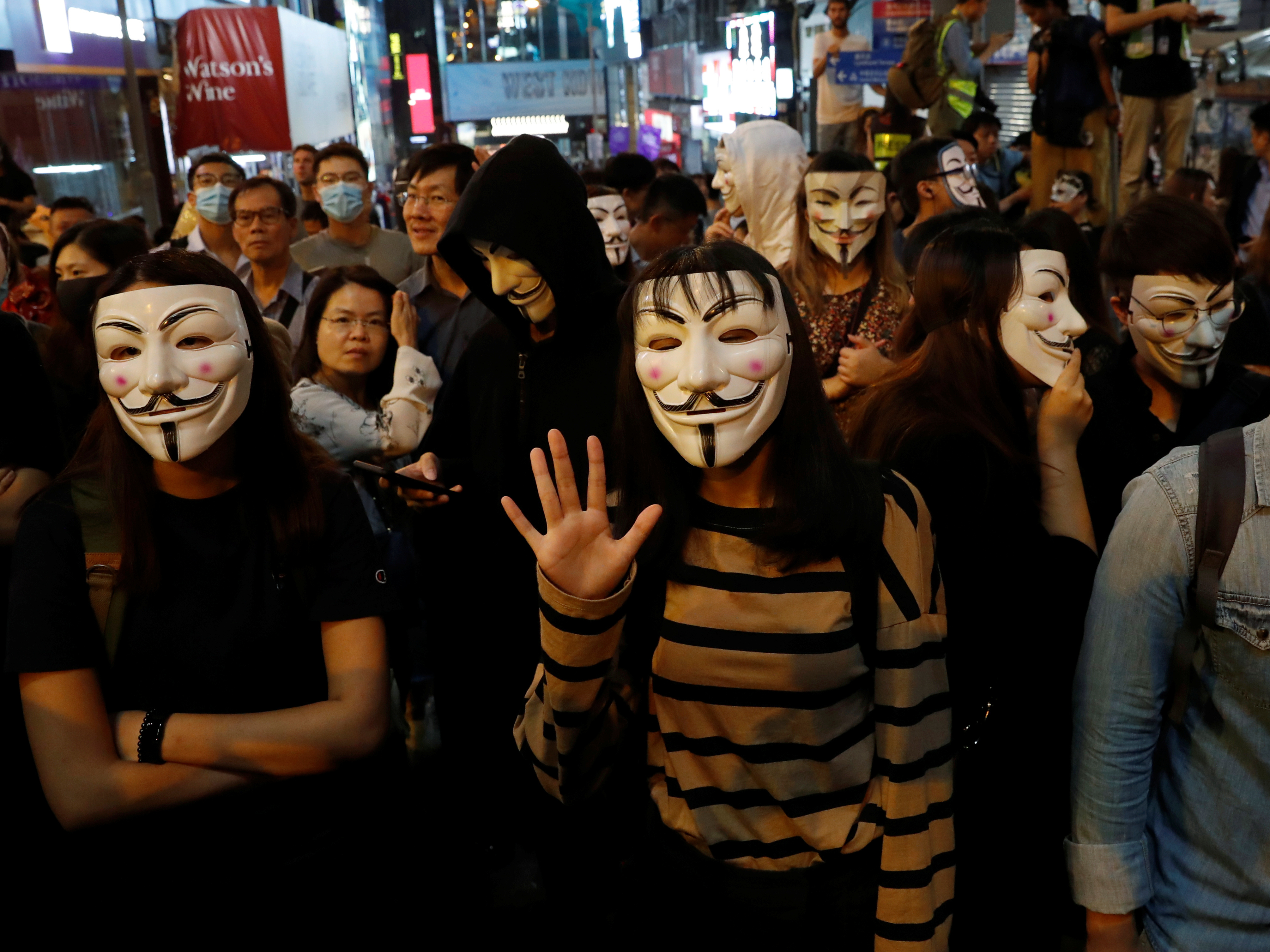 On Halloween, Police Fire Tear Gas At Costumed Hong Kong Protesters ...