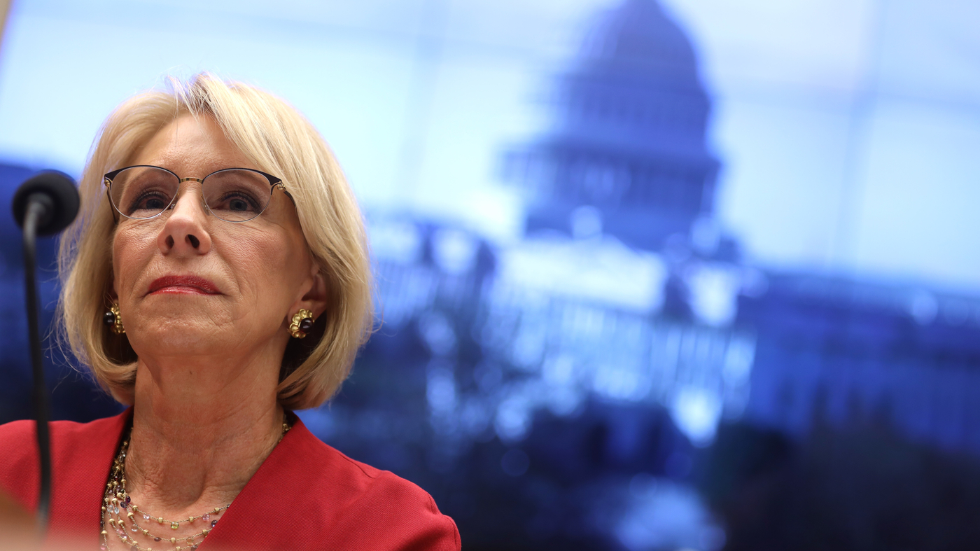 DeVos Testifies Over Relief For Defrauded Student Borrowers : NPR