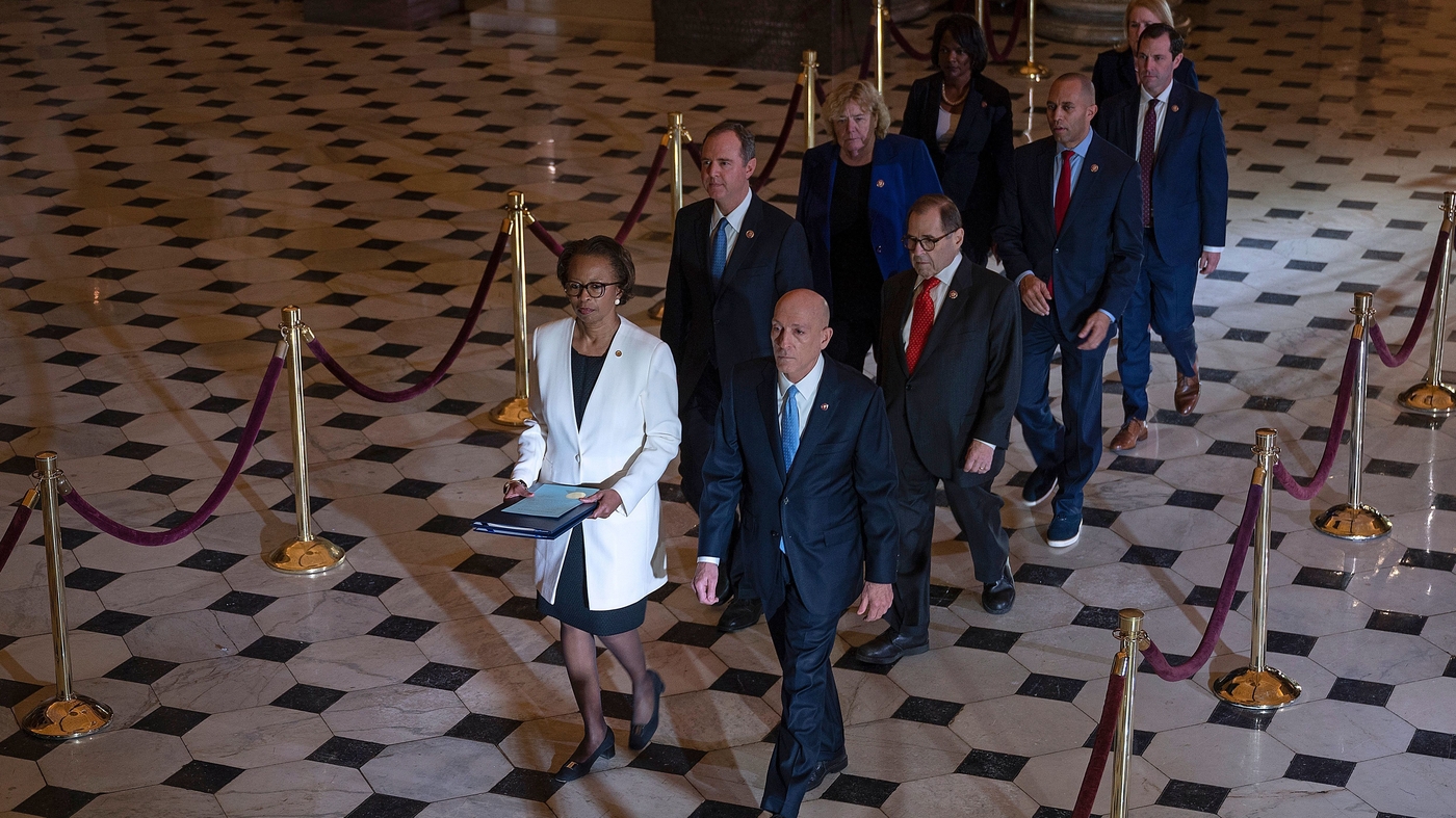 Impeachment Managers Deliver Articles To Senate : NPR
