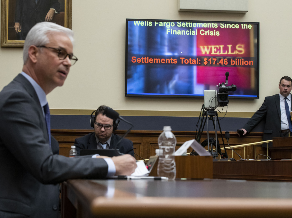 Wells Fargo CEO Charles Scharf Faces Questions From Lawmakers : NPR
