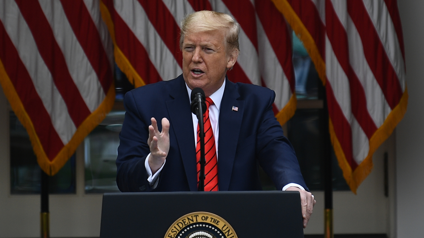 Trump Says 'America First' Approach To Replenish Medical Stockpile : NPR