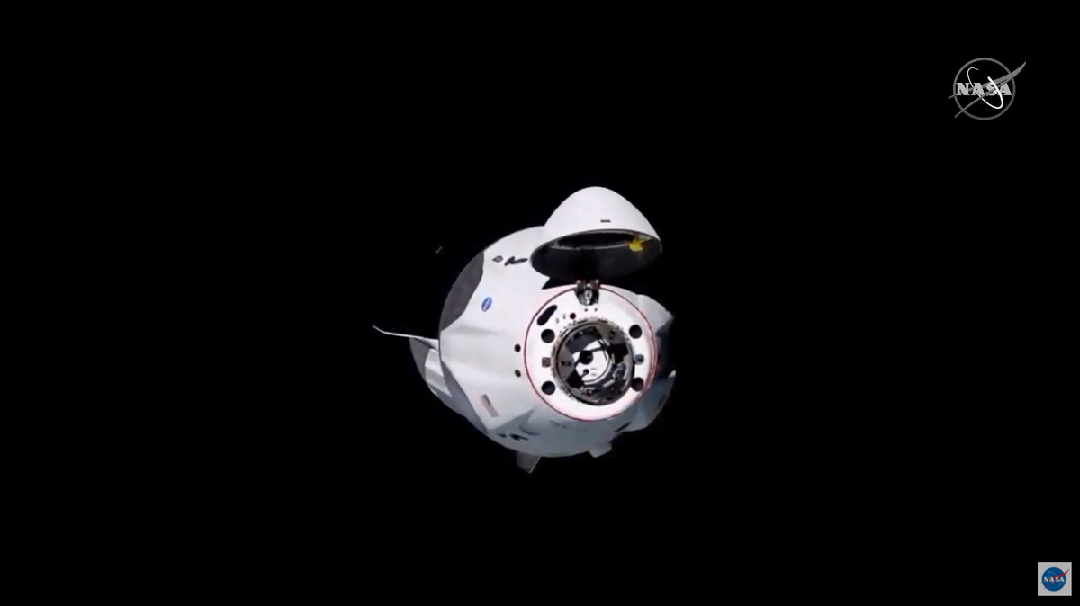 After Historic Launch Capsule Docks With International Space Station Npr