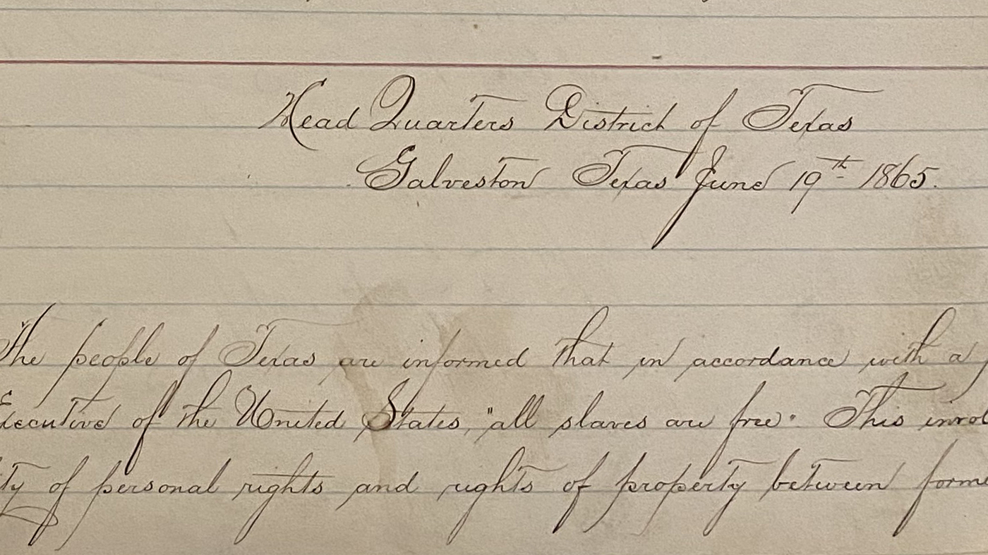 Original Juneteenth Order Turns Up At U.S. National Archives : Updates ...