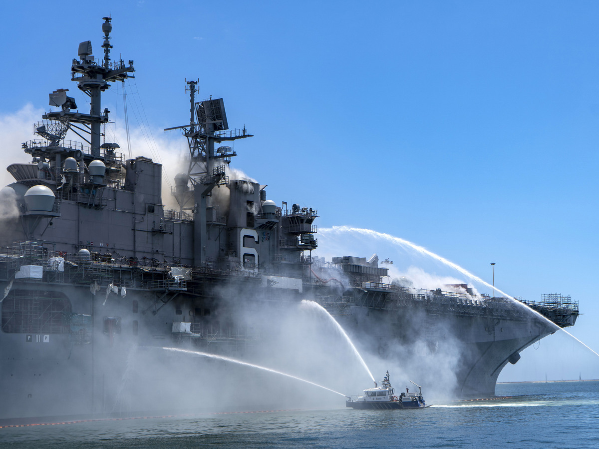 Explosion Aboard Navy Warship In San Diego Injures At Least 57 : NPR