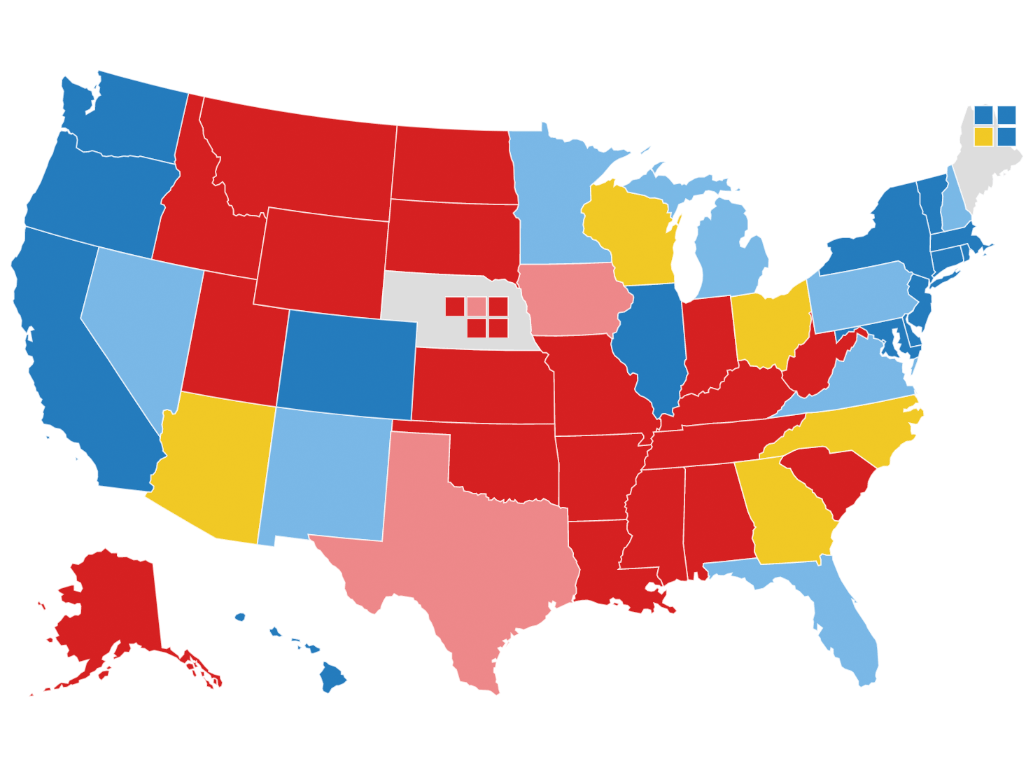 2020 Electoral Map Ratings: Trump Slides, Biden Advantage Expands Over ...