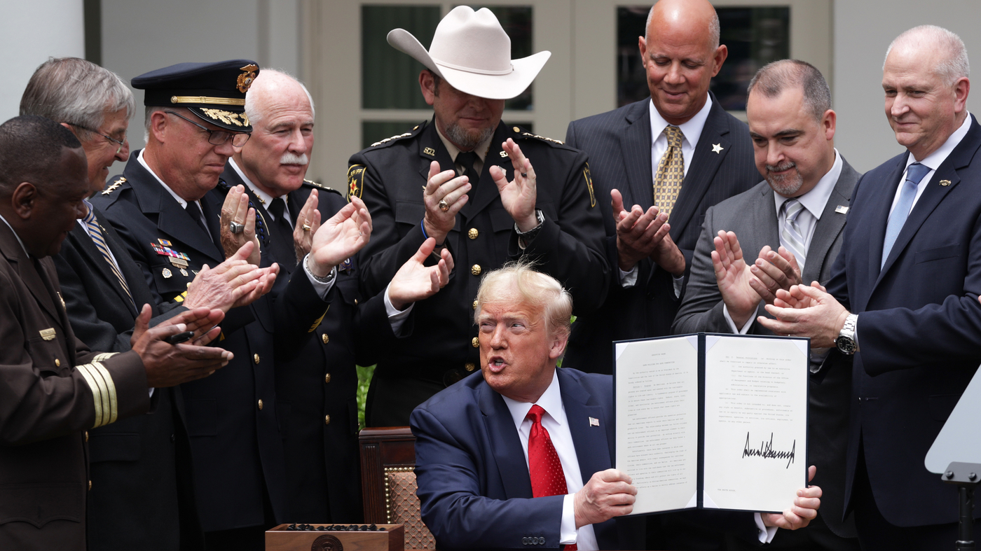 Trump Campaigns On Law And Order Message Critics Say Is Racist : NPR