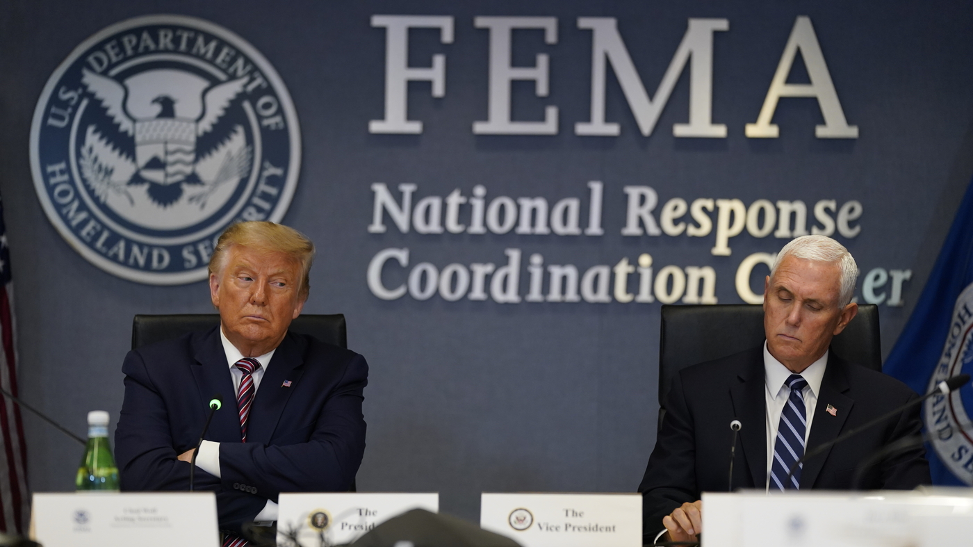 Before Big Convention Speech, Trump Visits FEMA For Storm Briefing ...