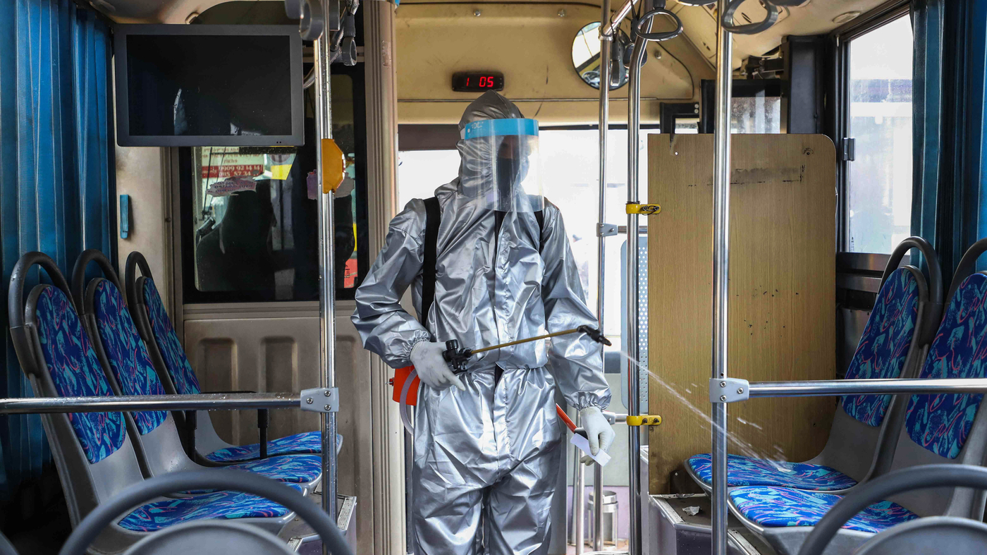 In A Pandemic, Is It Safe To Ride A Bus Or Subway? : Goats and Soda : NPR