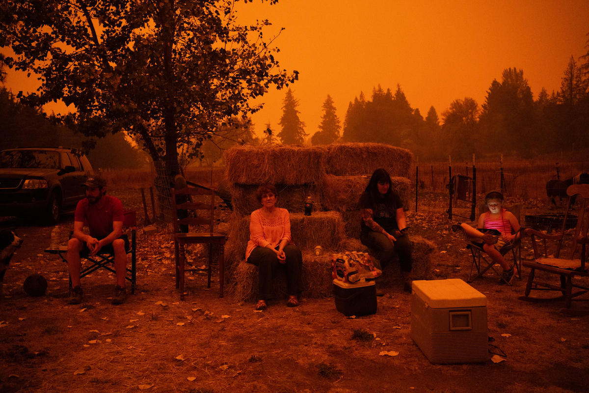 Fires Rage In Oregon : The Picture Show : NPR