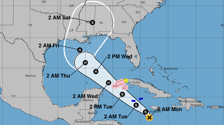Delta Strengthens Into A Hurricane, Is Forecast To Hit Gulf Coast This ...