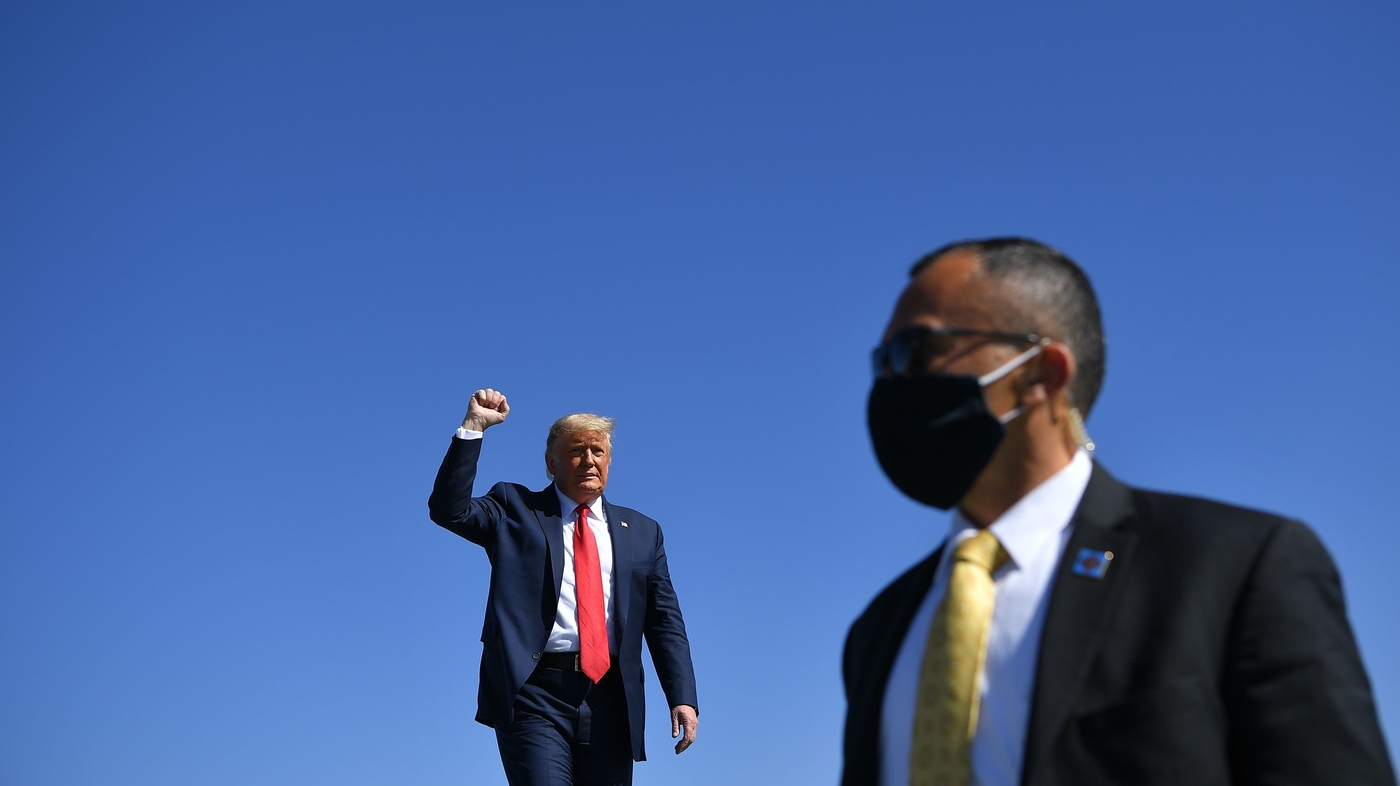 From Tarmac To Tarmac, Trump Makes His Closing Arguments : NPR