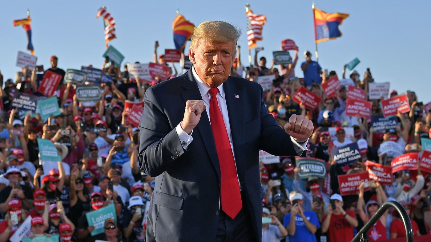 From Tarmac To Tarmac, Trump Makes His Closing Arguments : NPR