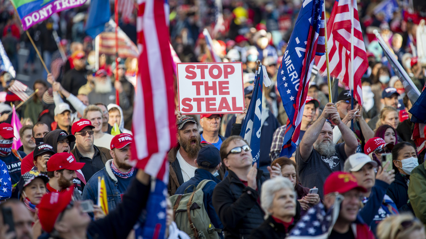 PHOTOS: Trump Supporters, Counterprotesters Clash In Washington : NPR