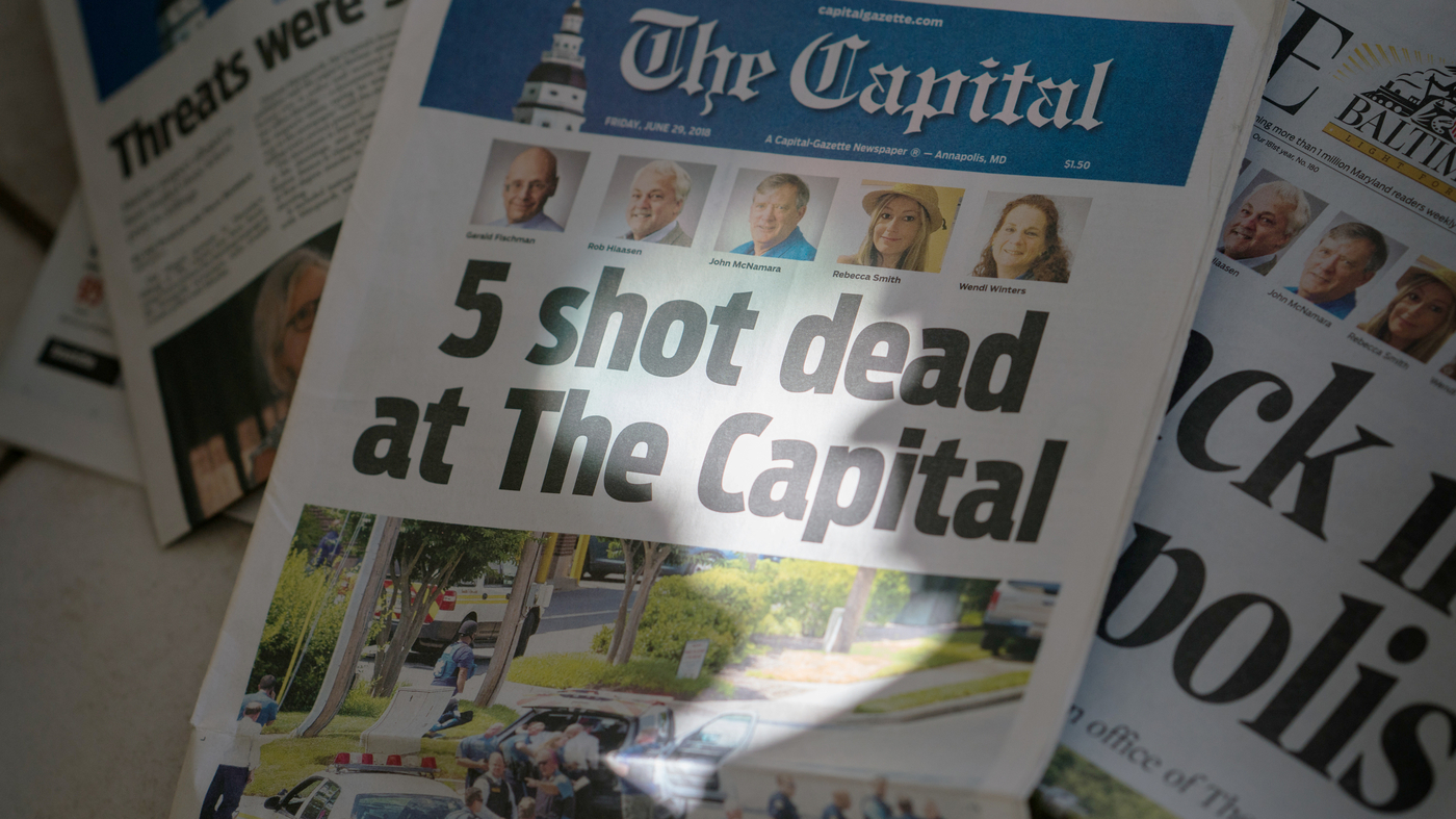 The mass shooting at The Capital Gazette newspaper : Embedded : NPR