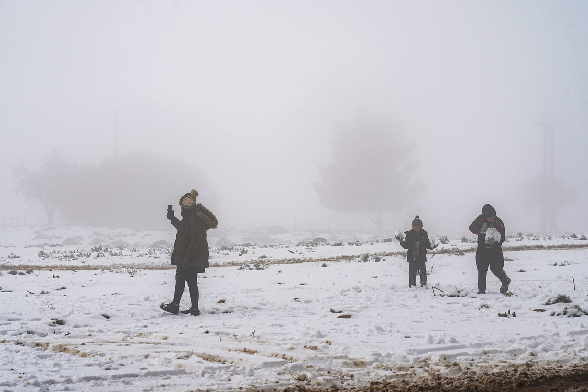 Snow In The Mediterranean? This Year, Yes : The Picture Show : NPR