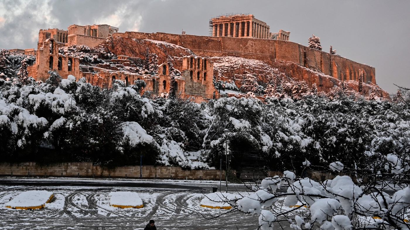 Snow In The Mediterranean? This Year, Yes : The Picture Show : NPR