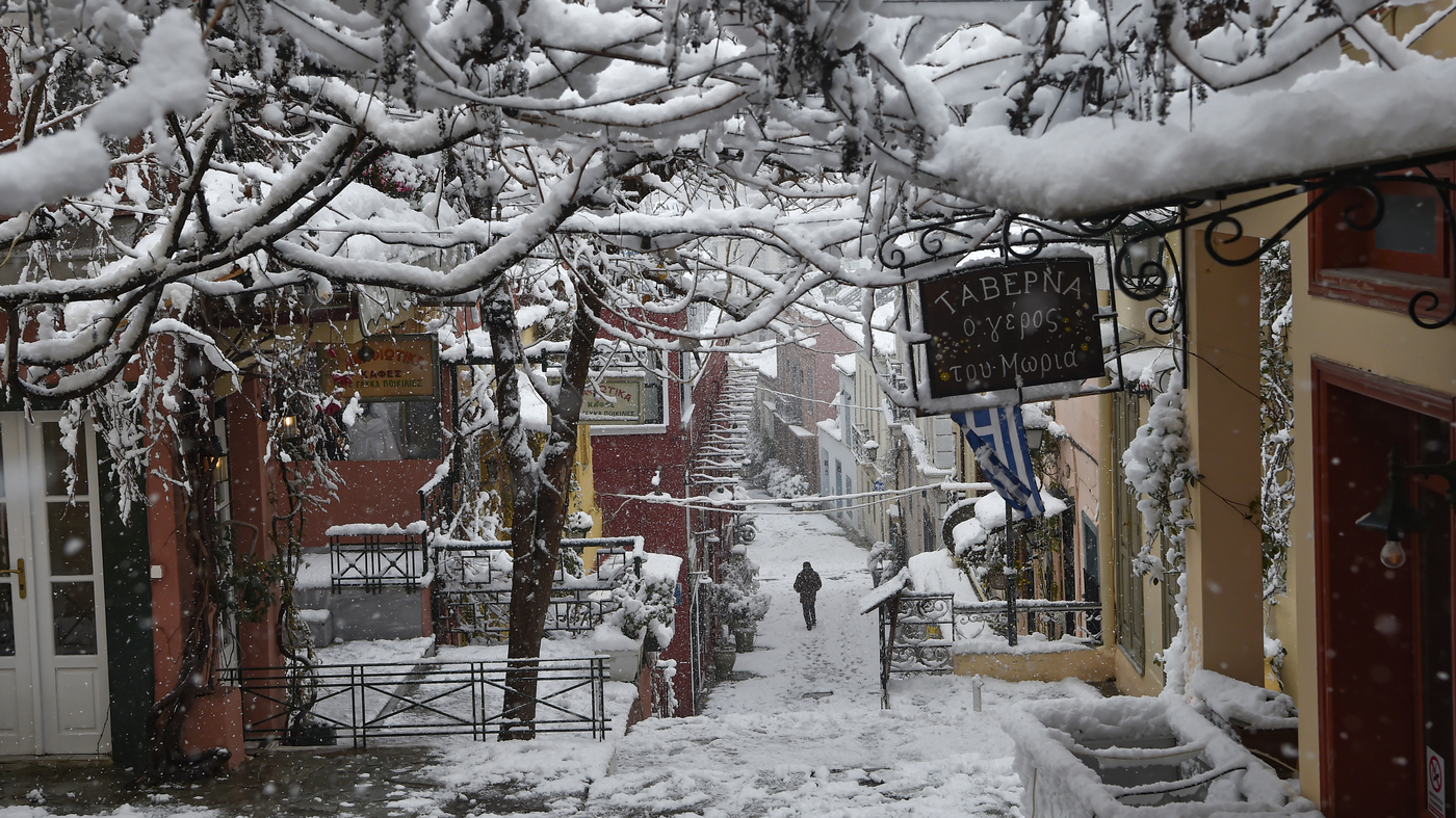Snow In The Mediterranean? This Year, Yes : The Picture Show : NPR
