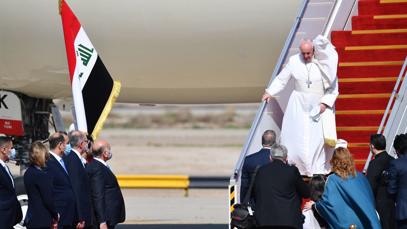 Pope Francis Arrives In Iraq : NPR