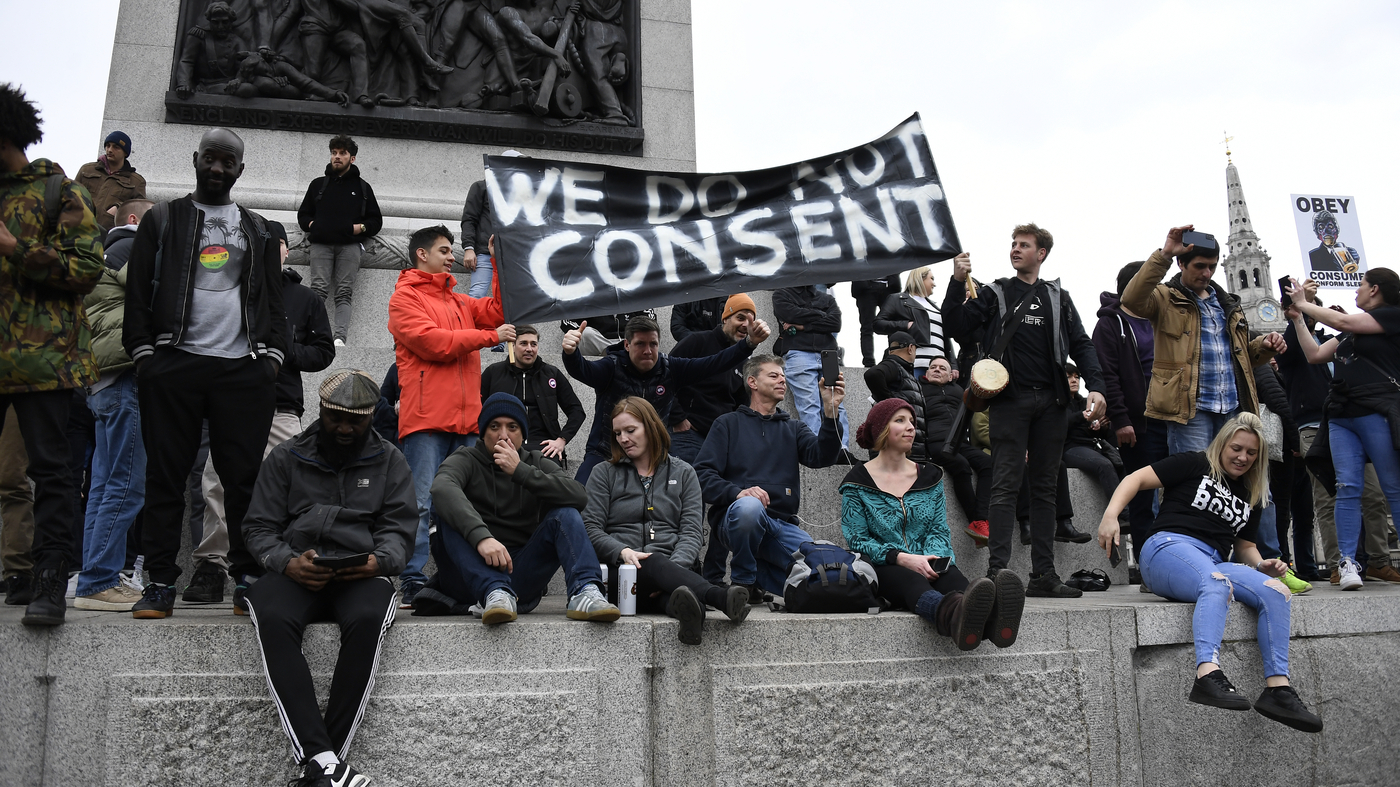 Protesters Across Europe Clash With Police Over COVID-19 Lockdowns : NPR