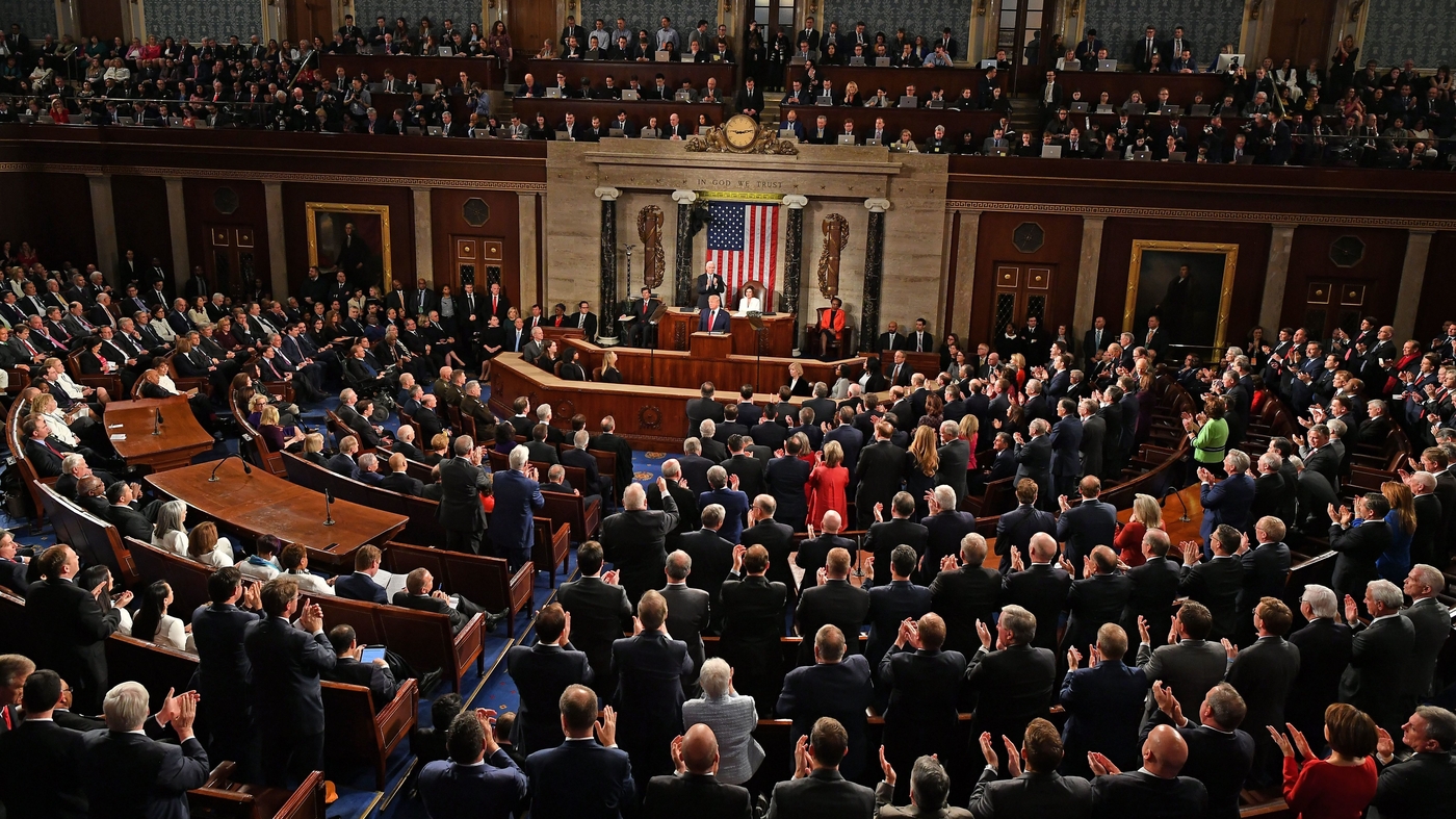 Photos: Scenes From Biden's Speech To Congress : NPR