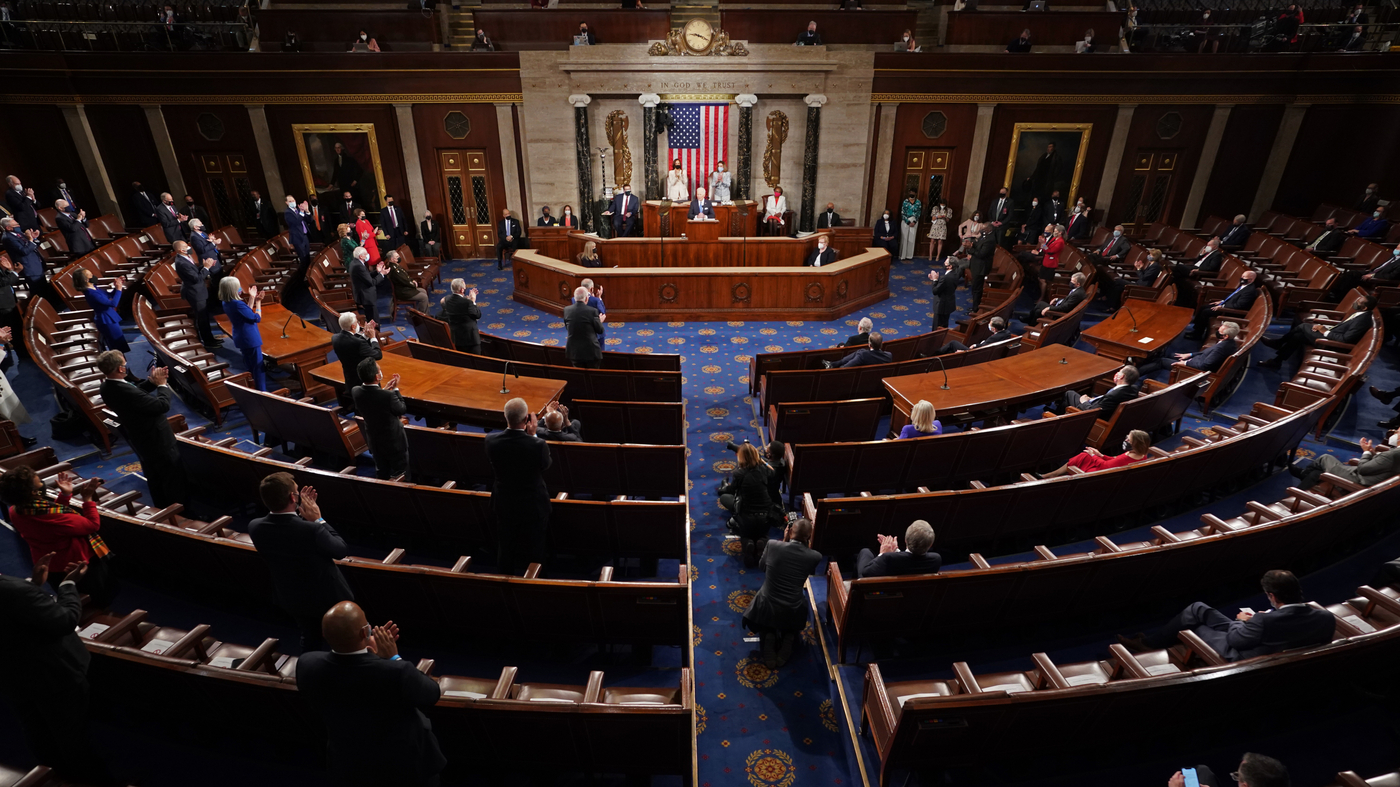 Photos: Scenes From Biden's Speech To Congress : NPR