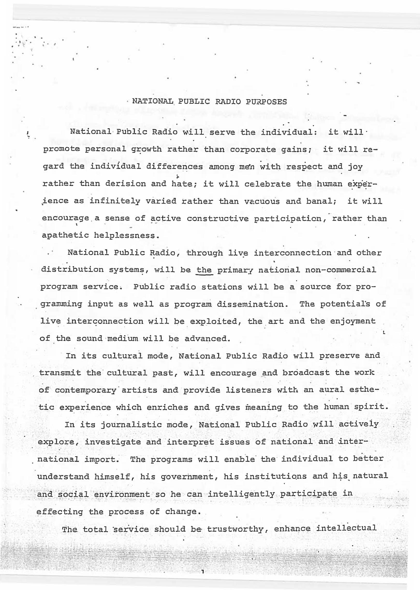 Radio With A Purpose: Bill Siemering On NPR's Original Mission ...