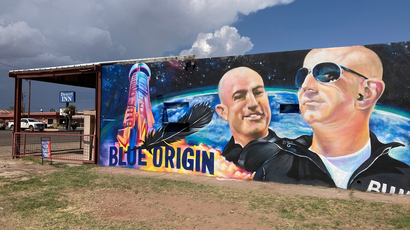 Jeff Bezos' Completes His Blue Origin Flight To Space : NPR