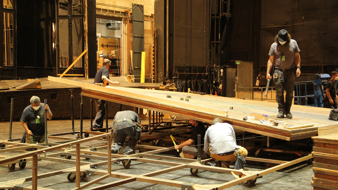 LA Opera Stages A Construction Sprint Before Opening Night : NPR