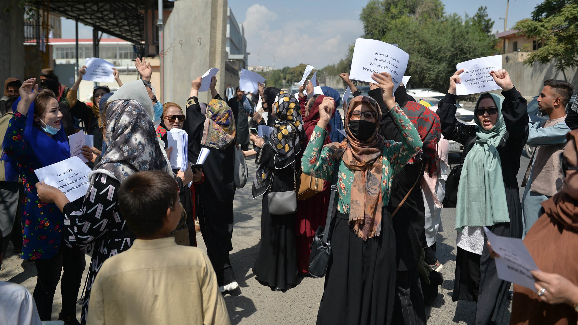 Afghan Women Protest Taliban Rule : NPR