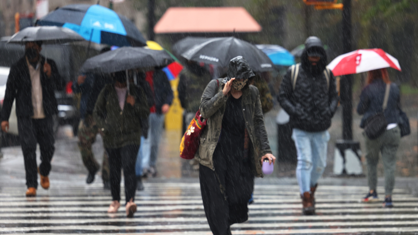 Heavy rain soaks New York and New Jersey : NPR