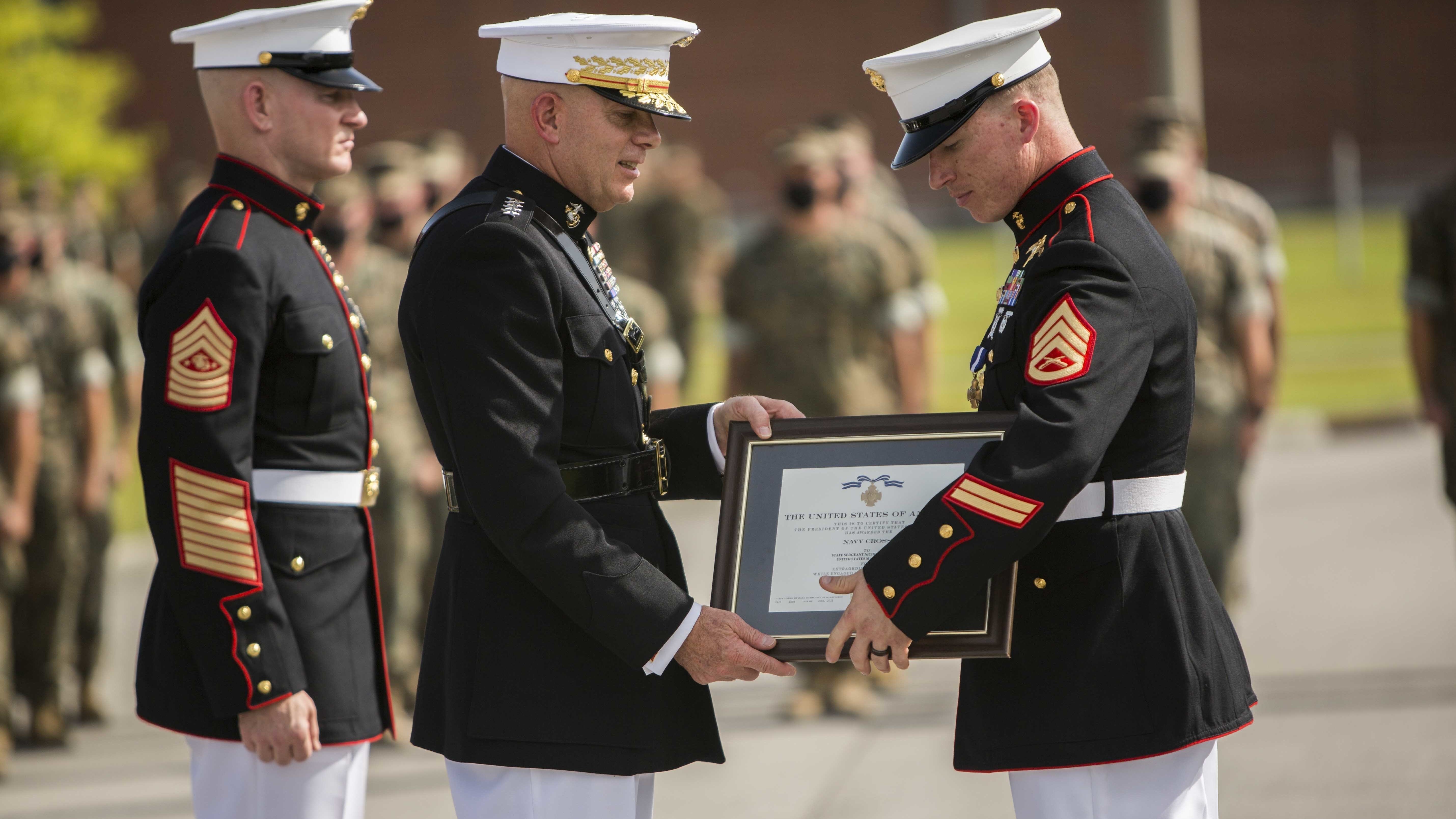 A Marine who received the Navy Cross finds purpose through tragedy : NPR
