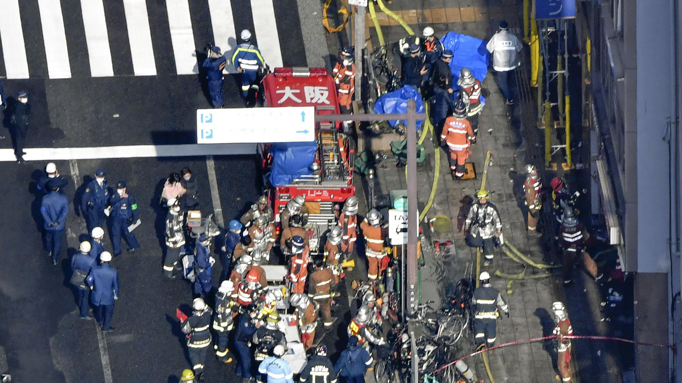 Arson is suspected in a fire in Japan that left 24 dead : NPR