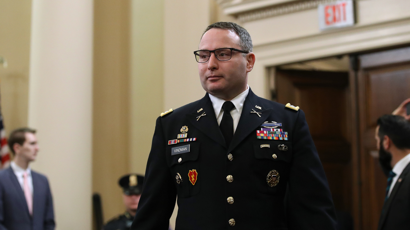 Key impeachment witness Vindman sues Trump allies over alleged ...