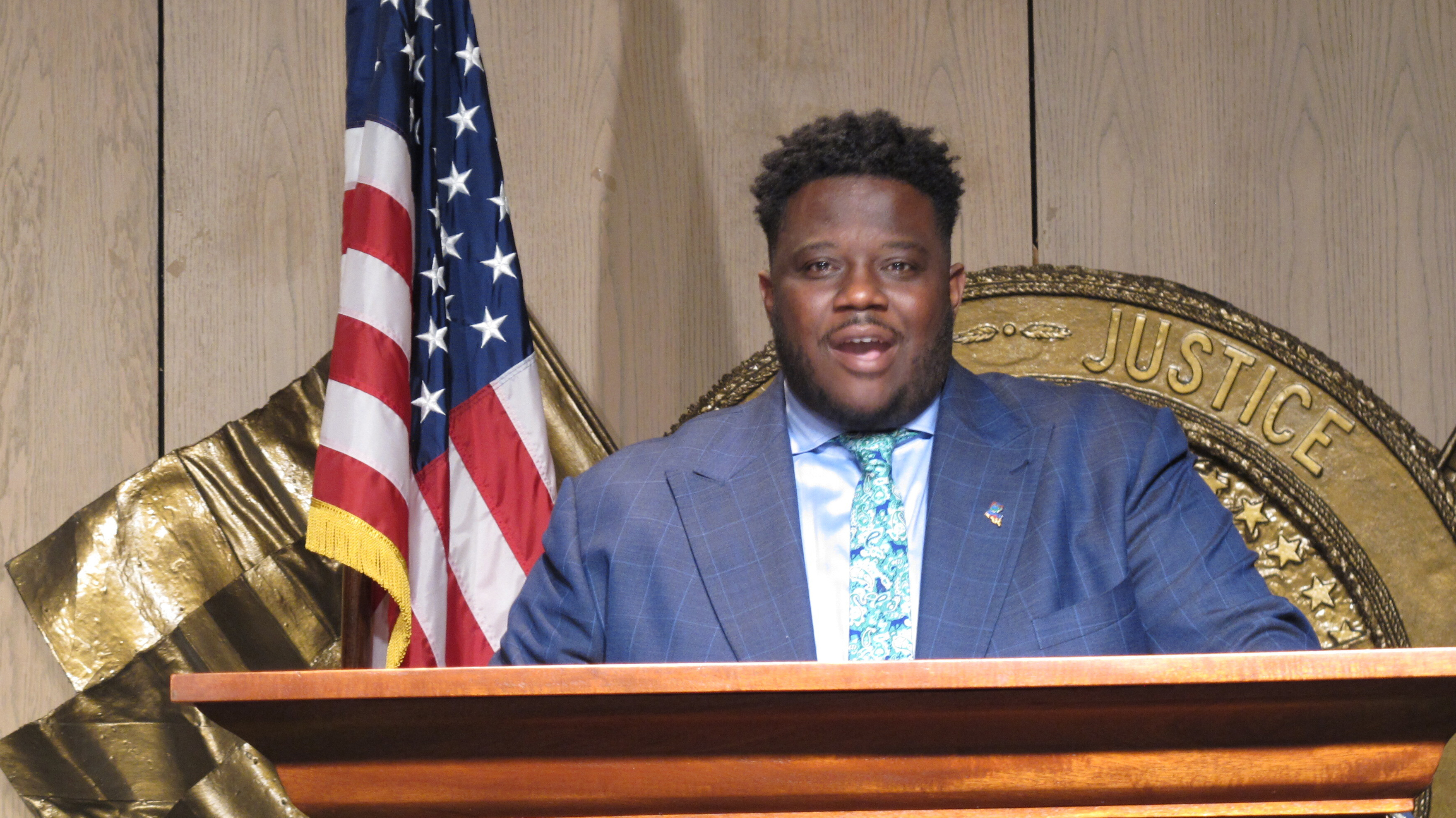 Gary Chambers burns Confederate flag in Louisiana Senate campaign ad : NPR