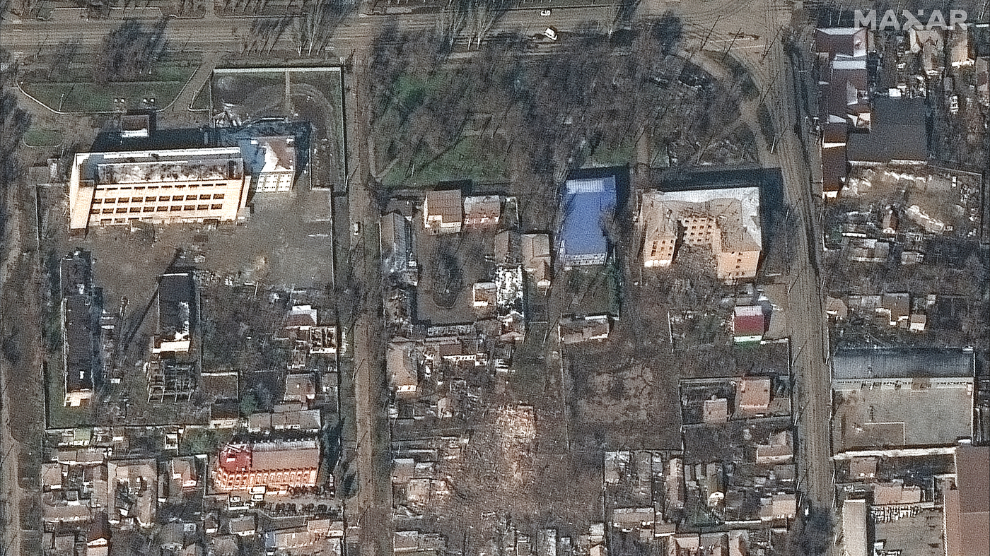 Satellite Photos: Russian forces attack Mariupol : The Picture Show : NPR