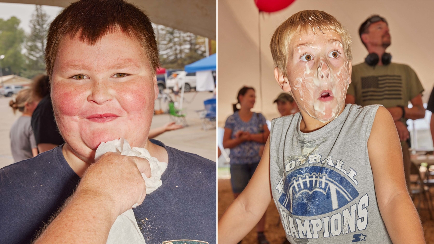 Pi Day photos of pie-eating contests that reemerged after COVID ...