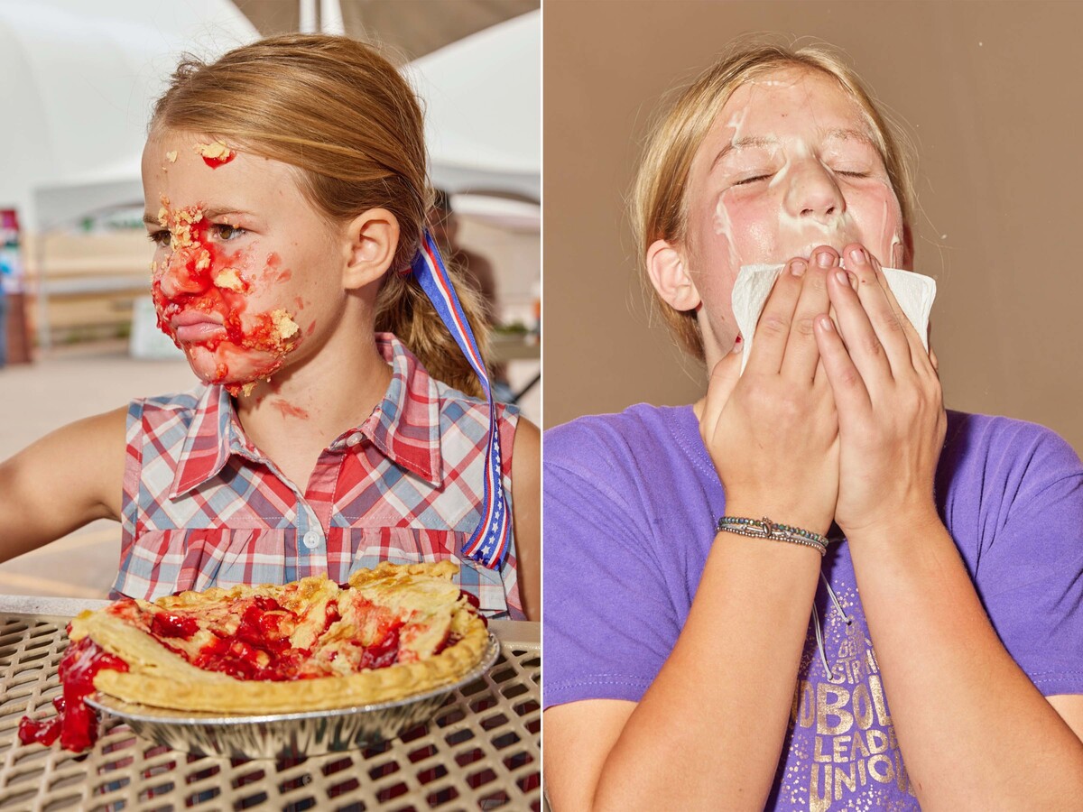 Pi Day photos of pie-eating contests that reemerged after COVID ...