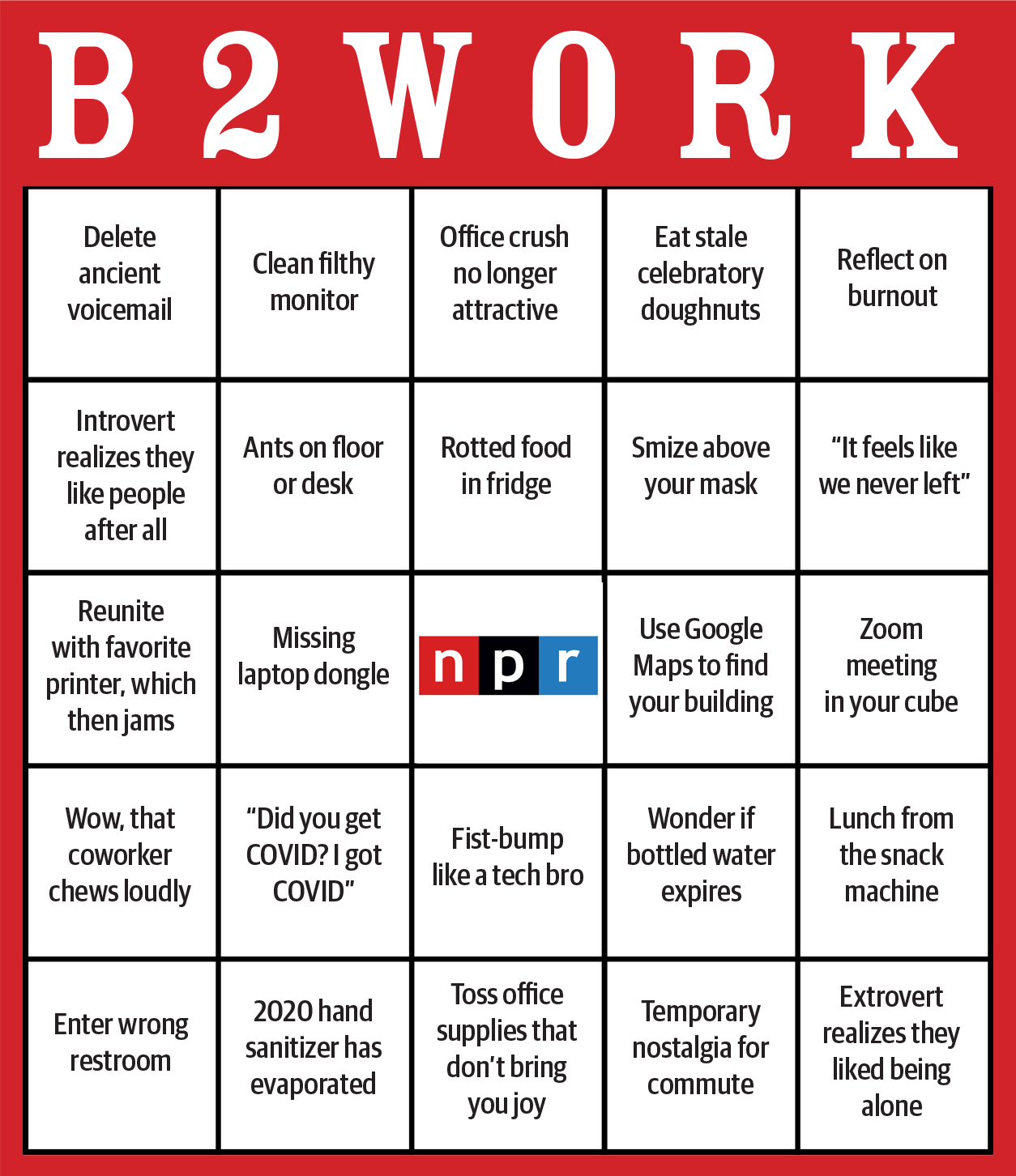 Office Bingo Cards Remote Meeting Bingo!