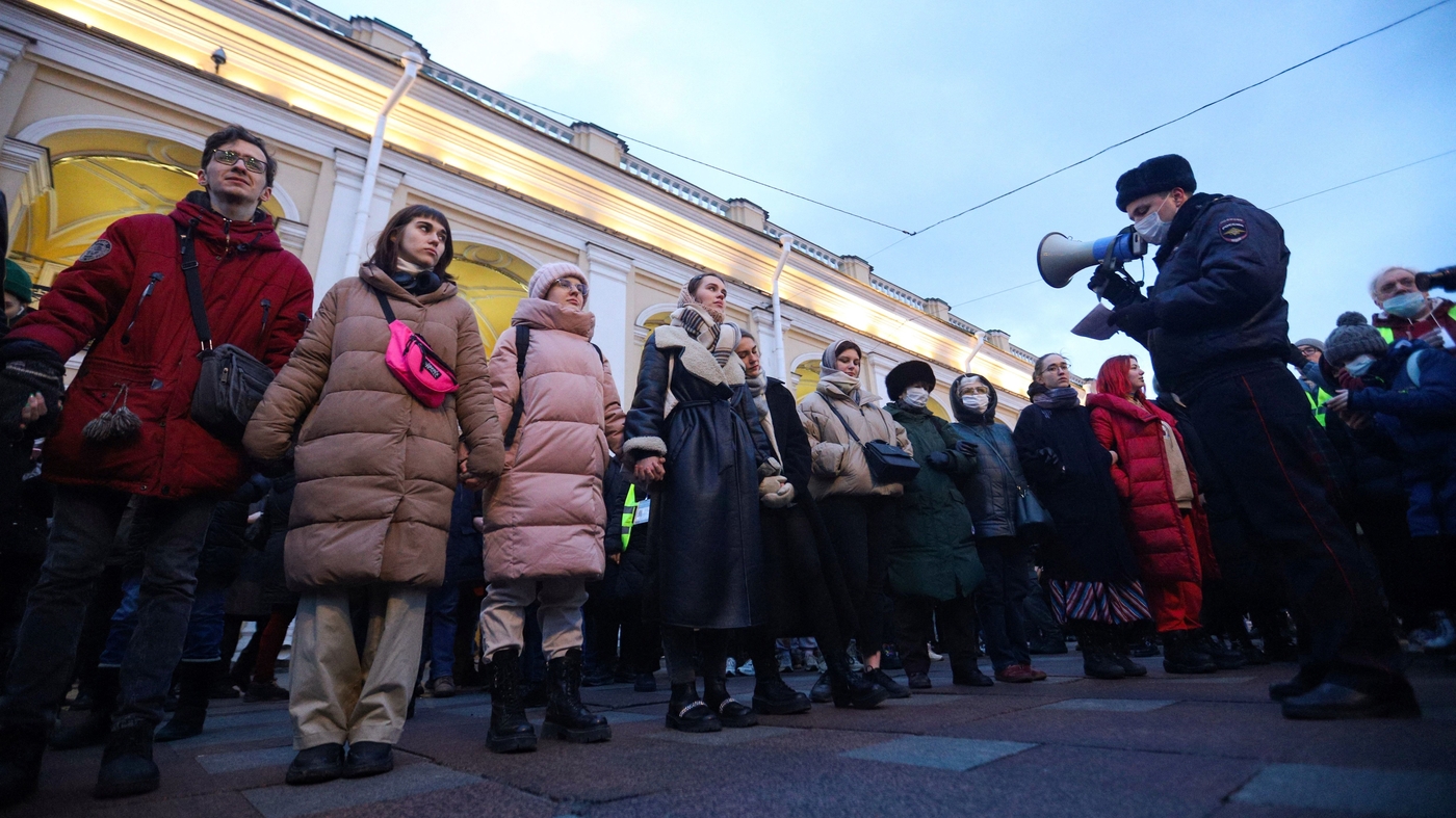 Russian woman jailed for replacing price tags with anti-war messages : NPR