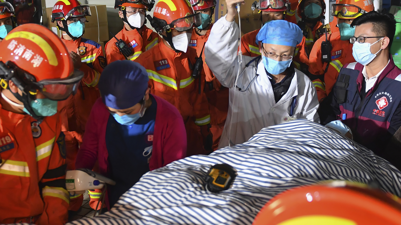 More survivors are found 3 days after China building collapse : NPR