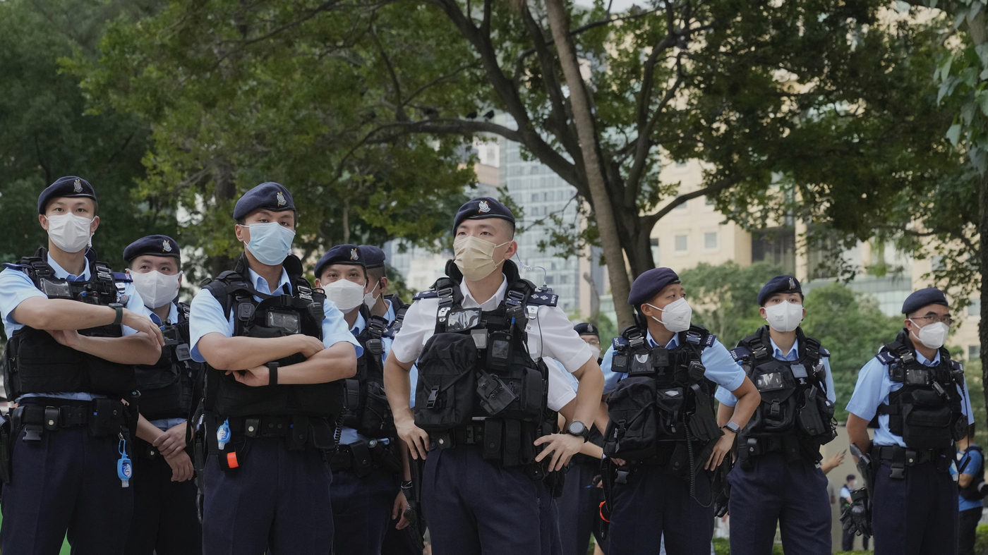 Police Patrol Hong Kong Park To Enforce Tiananmen Vigil Ban Npr