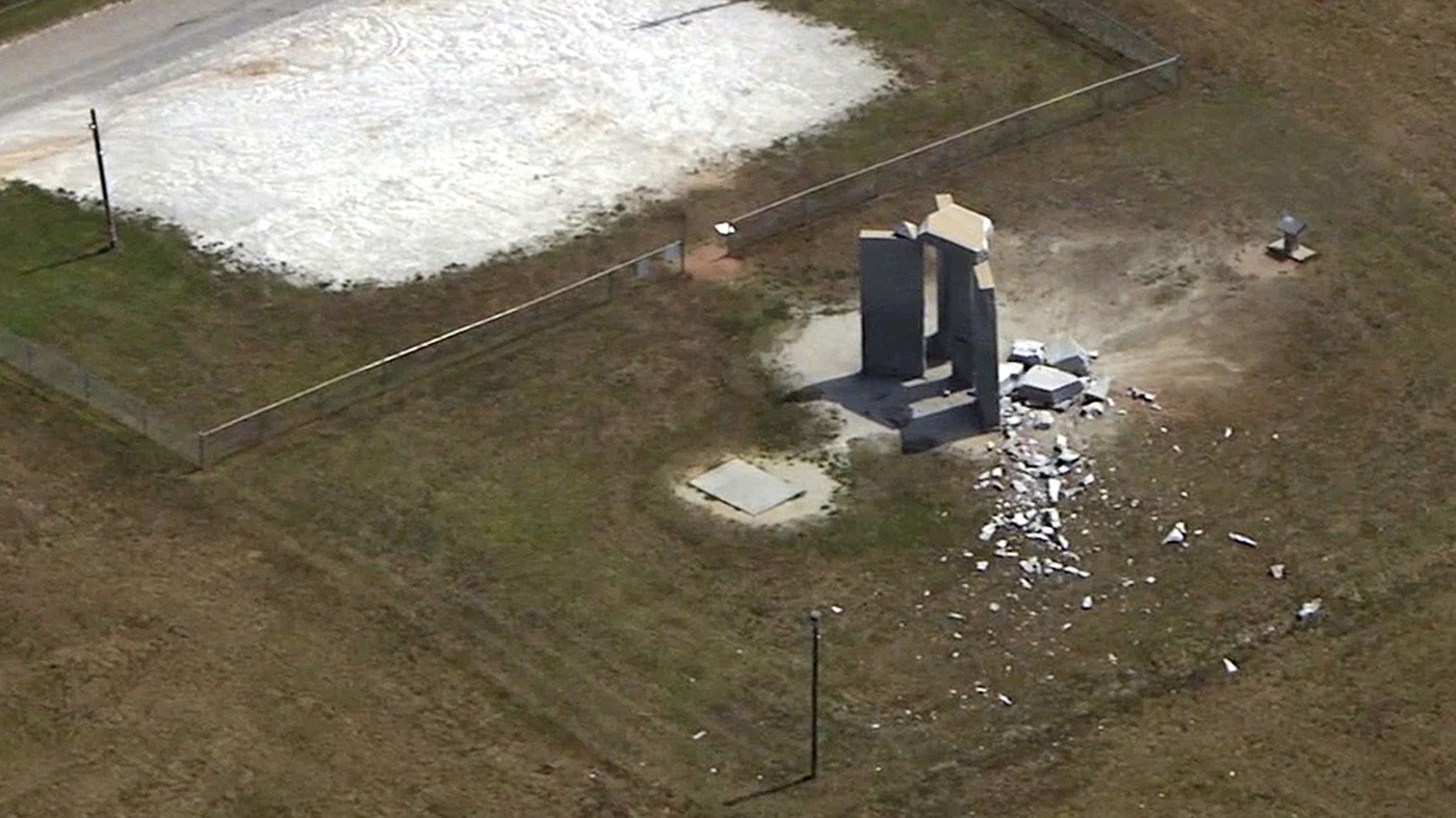 Georgia Guidestones monument, target of satanism rumors, damaged by ...
