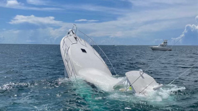 9 boaters were rescued from a sinking vessel off the Florida coast : NPR