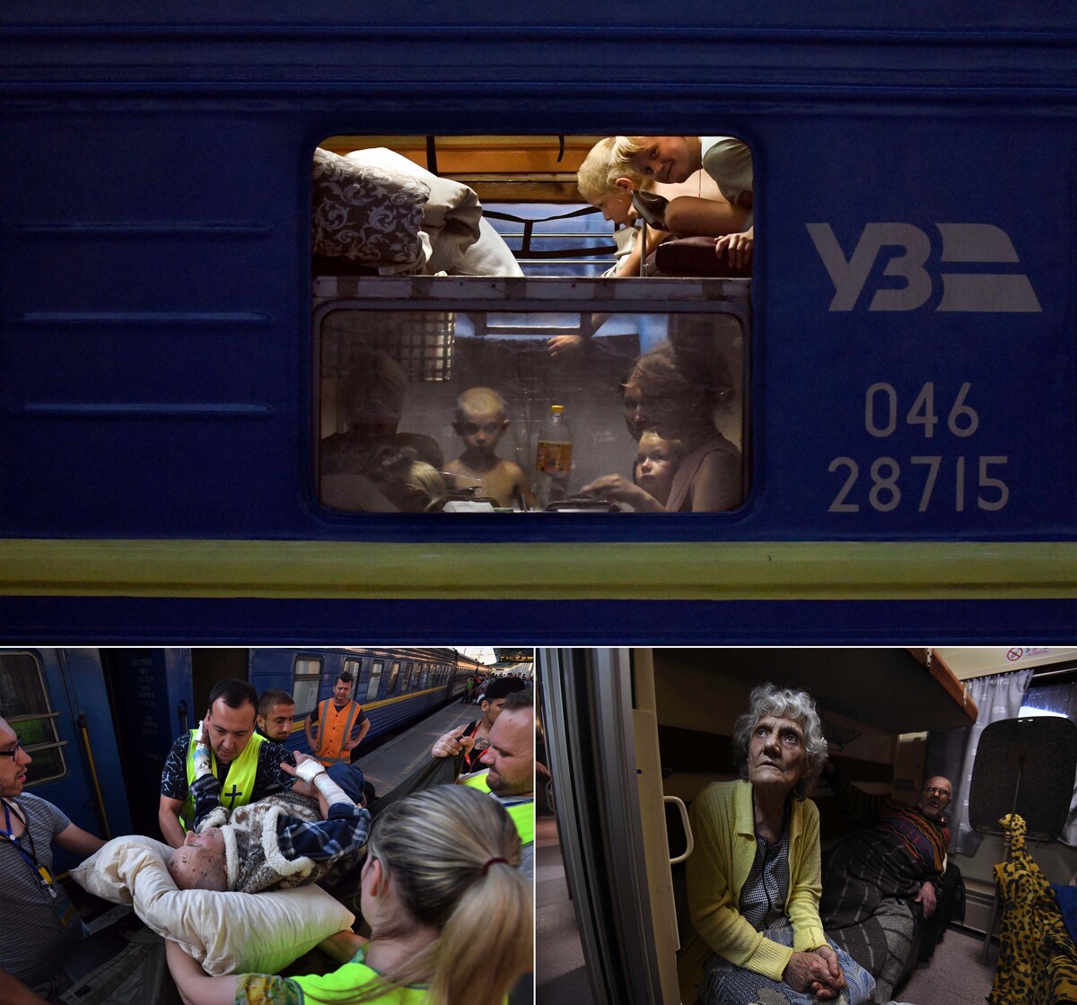 Riding Ukraine's last train line out of Donbas with families fleeing ...