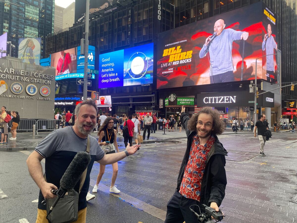Among bustling tourists, we host the Beige Awards in NYC's Times Square ...