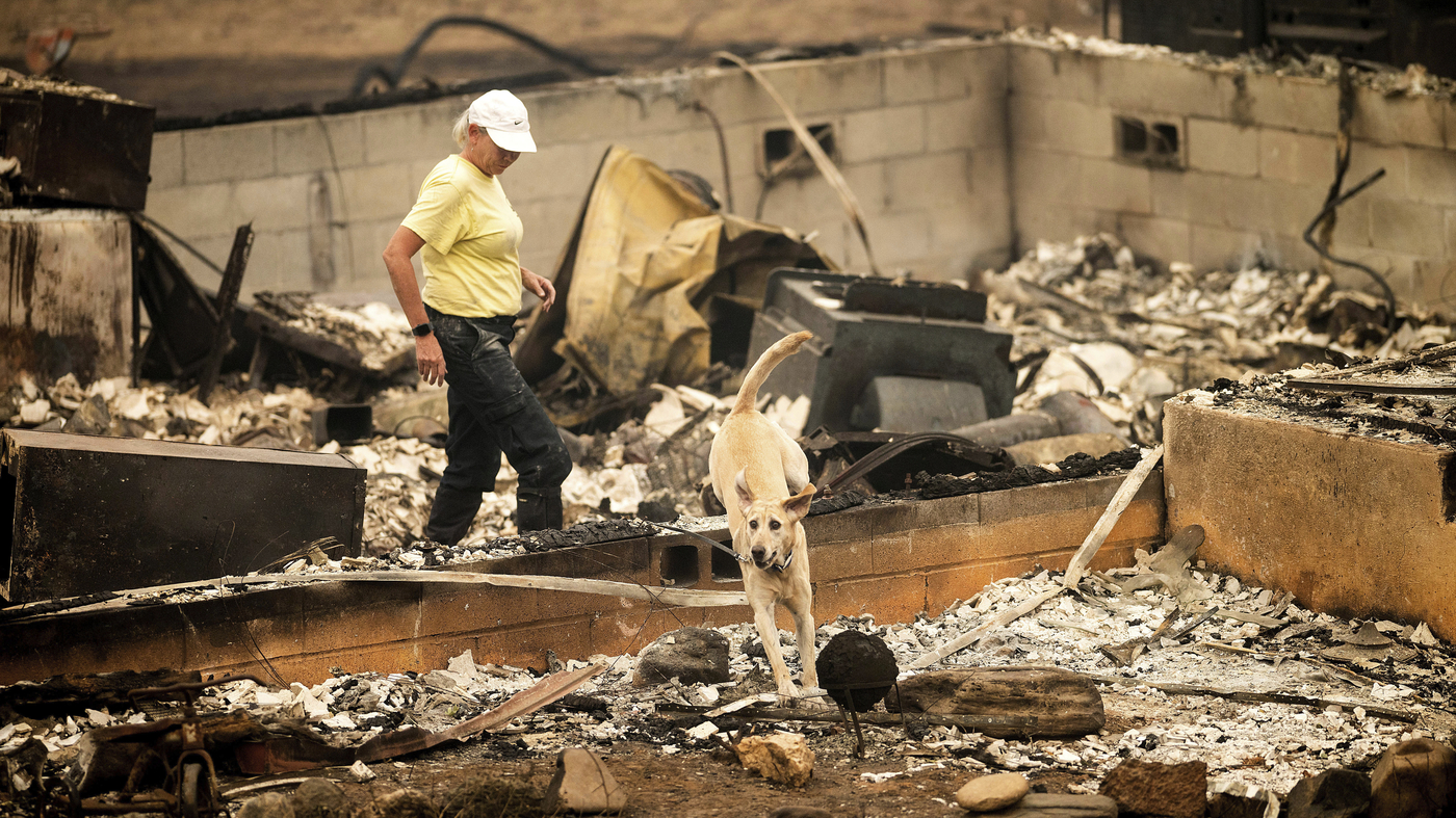 Death toll in a huge California wildfire rises to 4 : NPR
