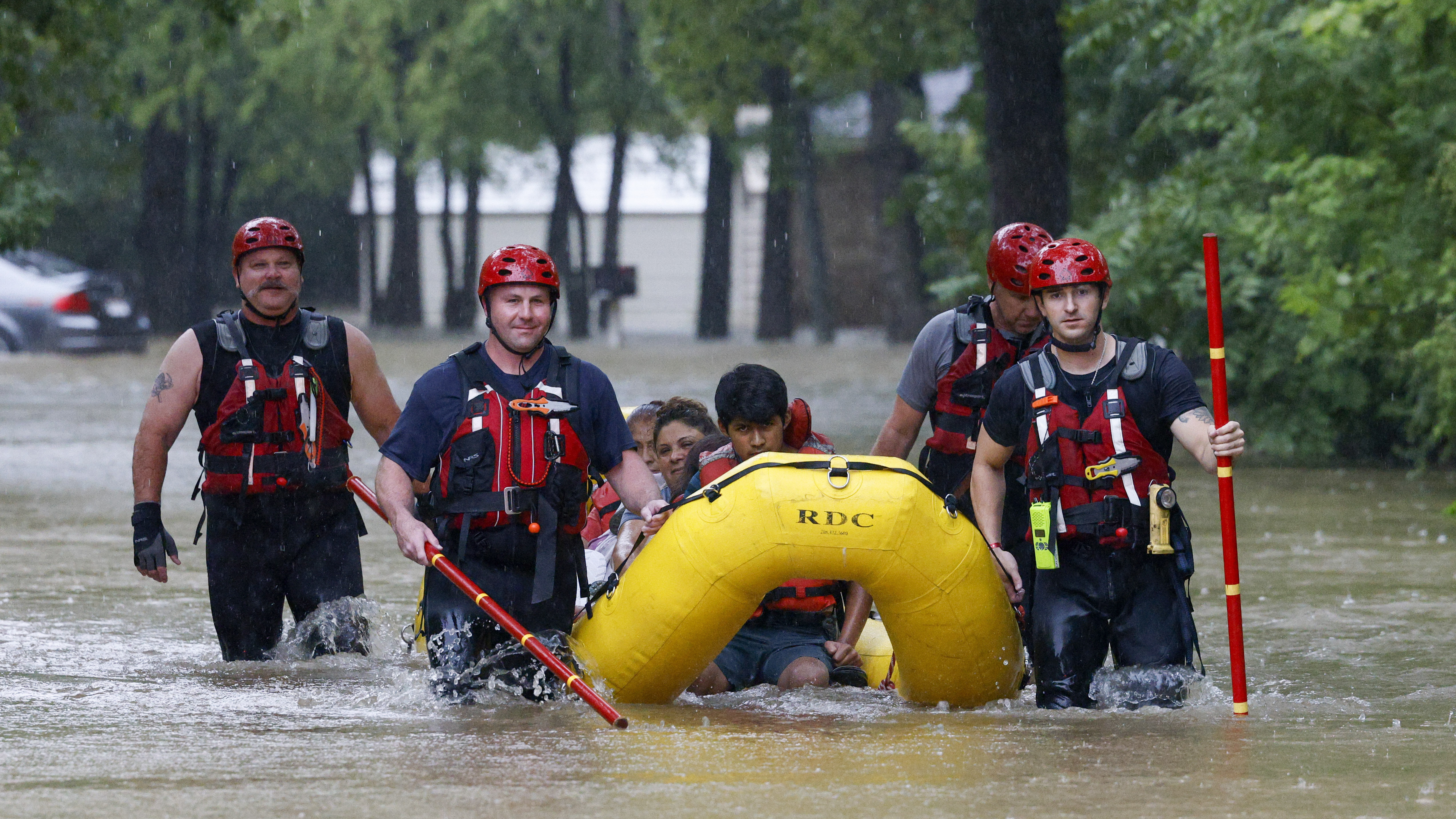 Heavy rain floods streets across the Dallas-Fort Worth area : NPR