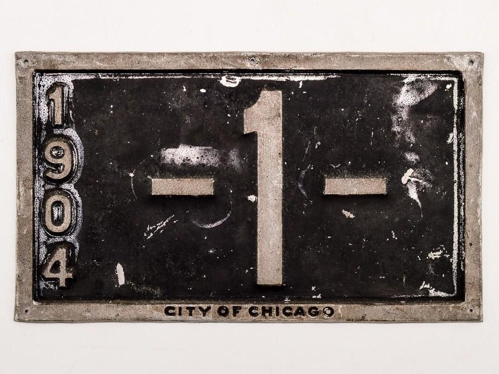 A rare, first-of-its kind Chicago license plate is up for auction ...