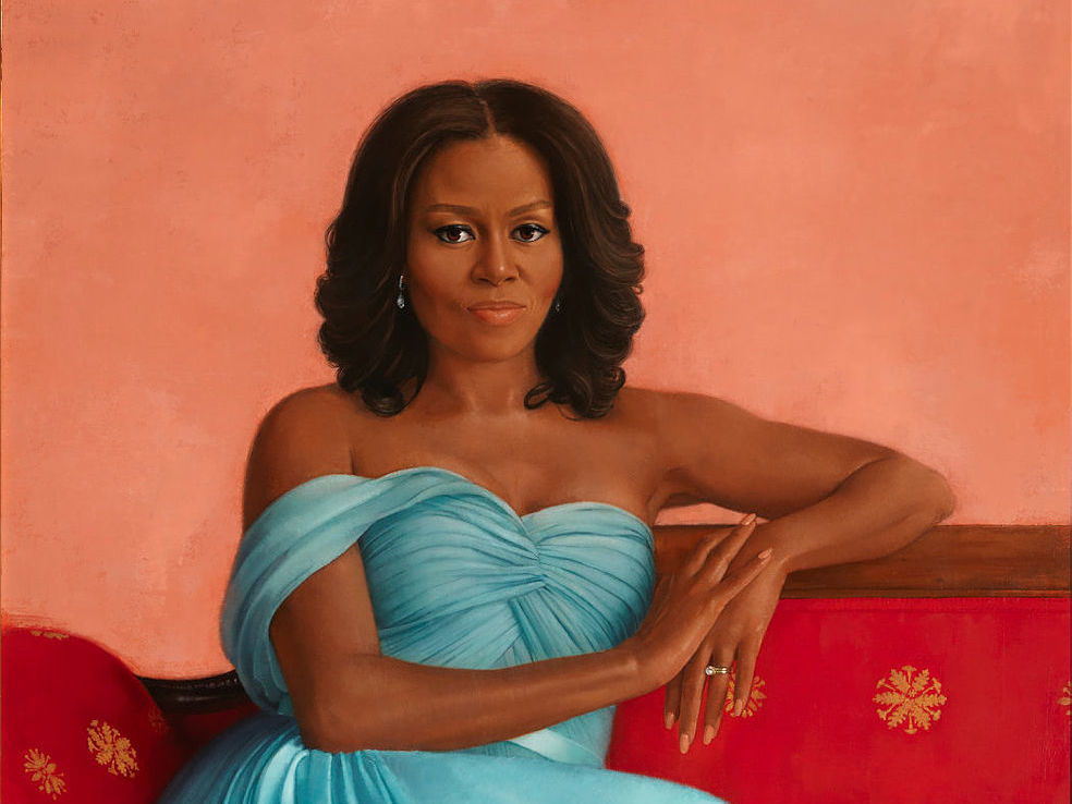 The Obamas return to the White House for the unveiling of their ...