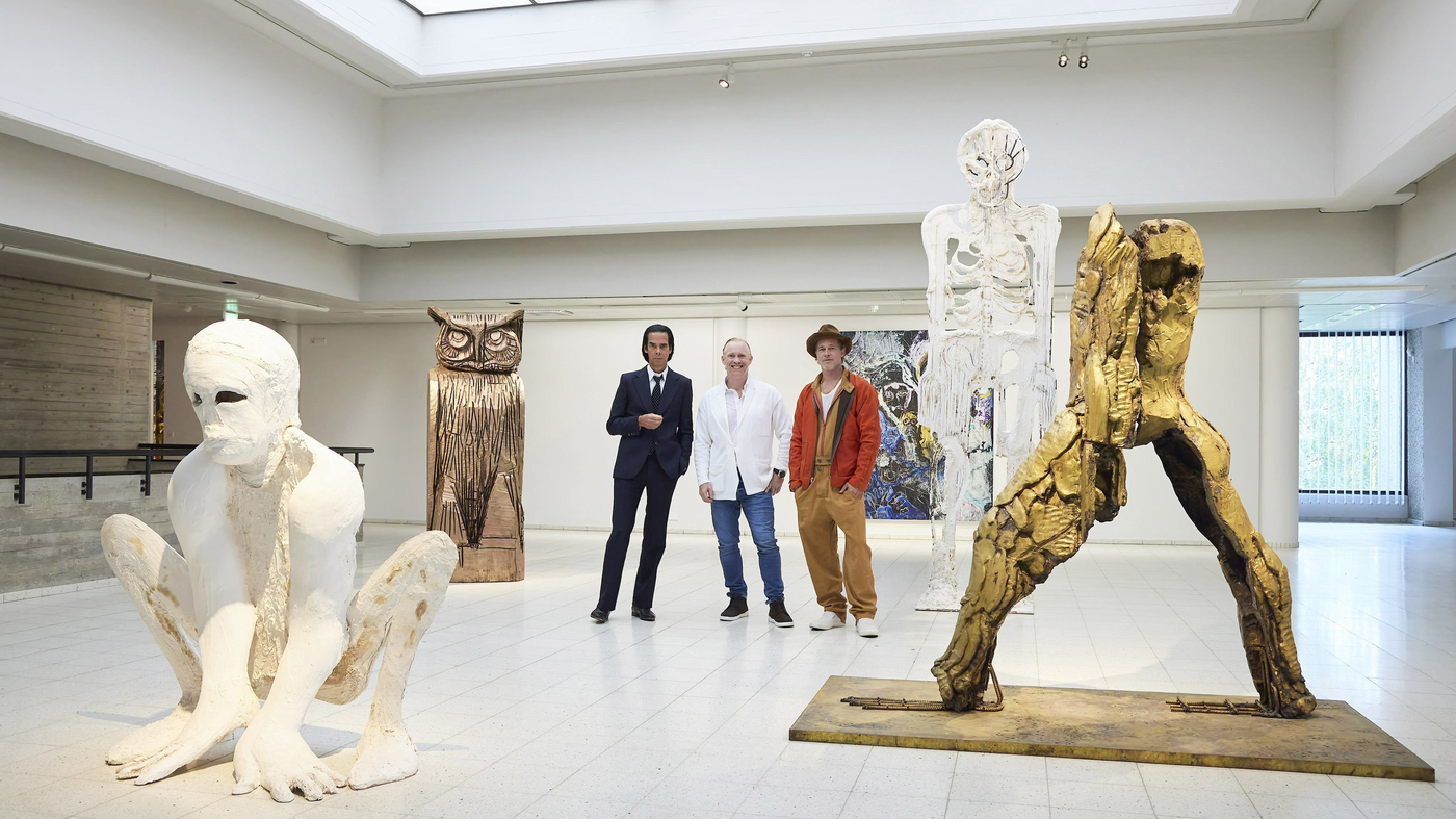 Brad Pitt and Nick Cave make a surprise art debut in Finland : NPR